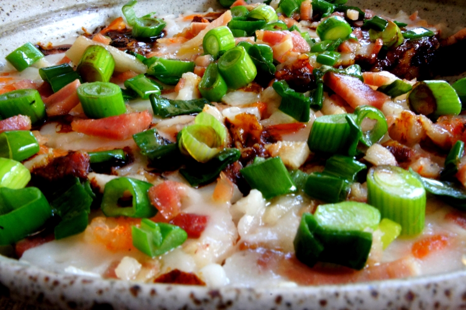 Hometown-style steamed rice cake with radish, Chinese sausage and dried ...