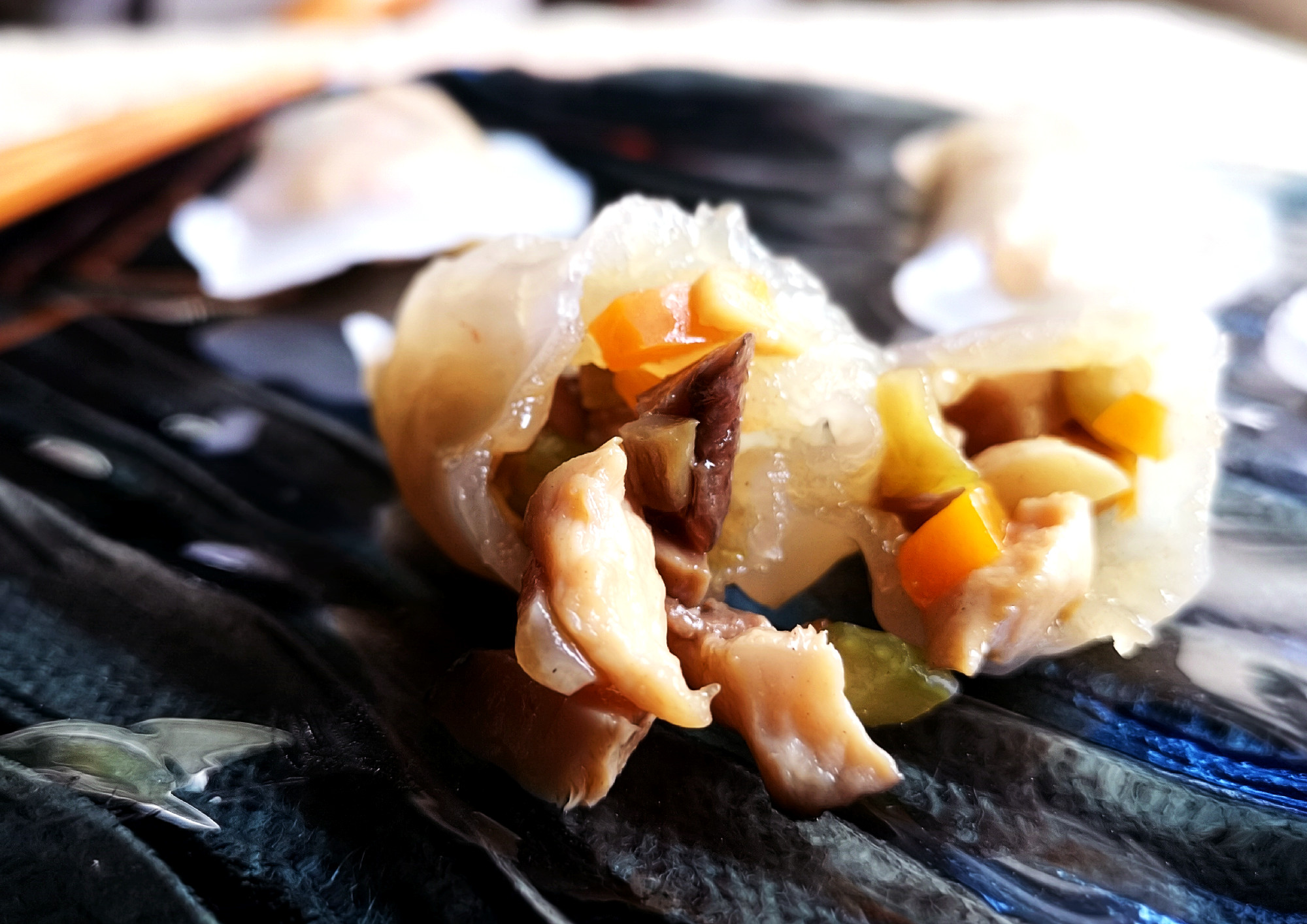 Hometown ‘fun guo’ dumplings with tofu, Chinese mushroom, bamboo shoot ...