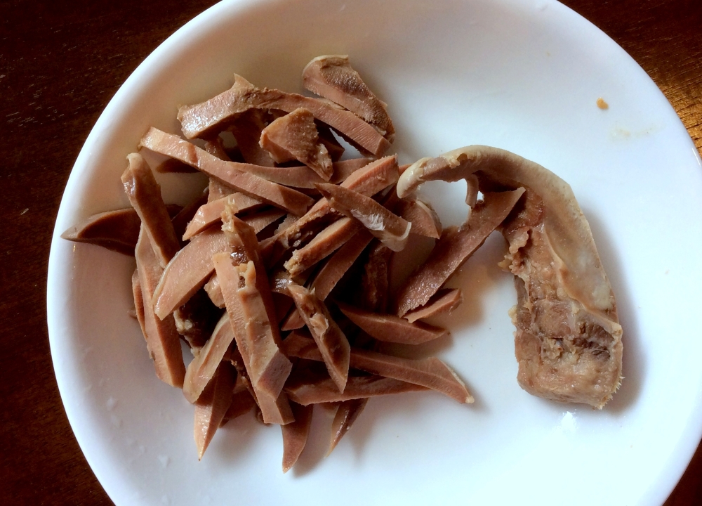 Pork tongue with leek and dark soy sauce – delish Home Cook – happiness ...